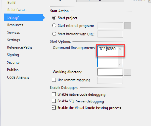 How To Pass Command Line Arguments Using Visual Studio Iodocs